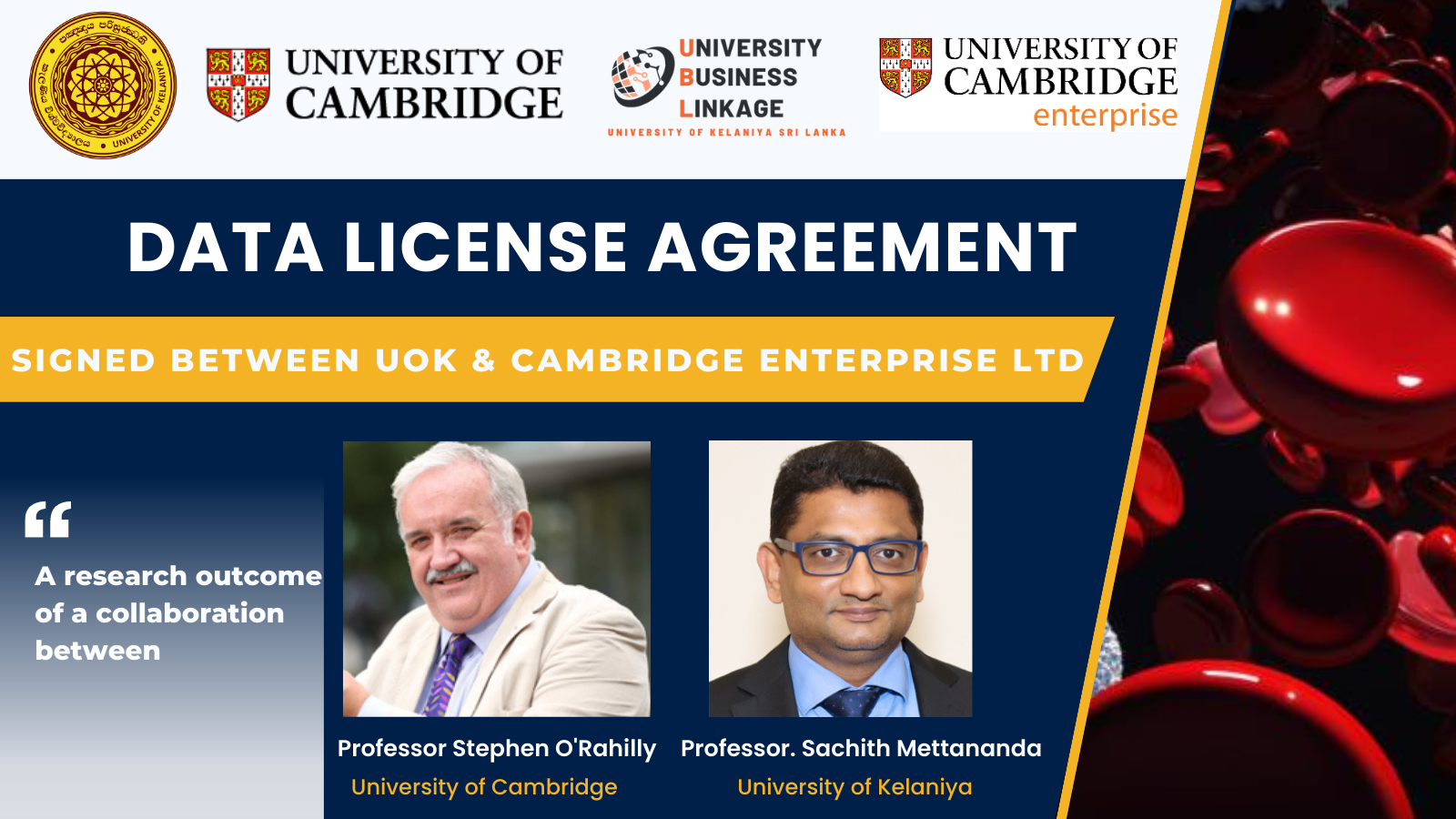 UOK Today - University of Kelaniya Signs Data Licensing Agreement with ...
